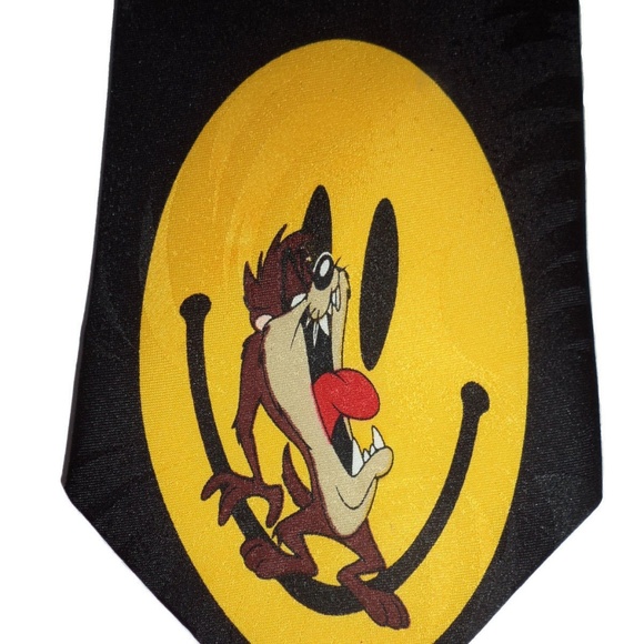 Warner Bros. | Accessories | Looney Tunes Neck Tie Smiley Faces Taz ...